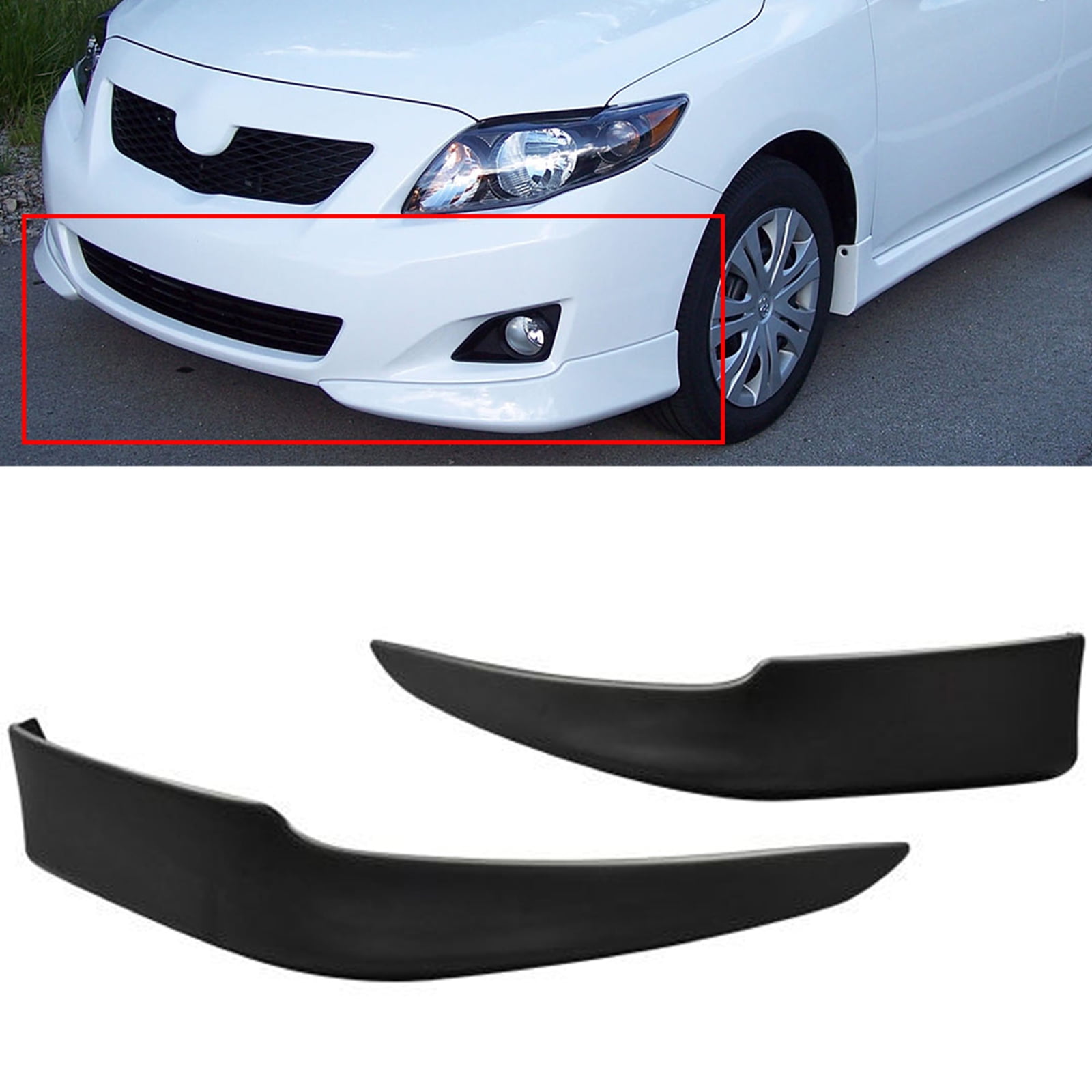 cciyu Front Bumper Lip Spoiler Aprons Fits for 2009 2010 for TOYOTA ...