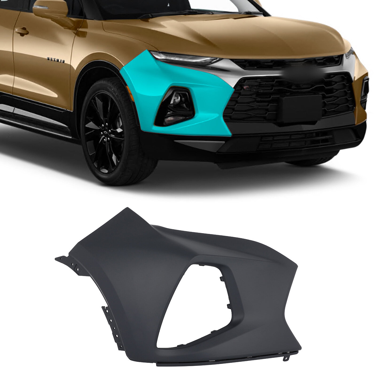 cciyu Front Bumper RHFascia fit for 2019-2022 for Chevrolet for Blazer ...