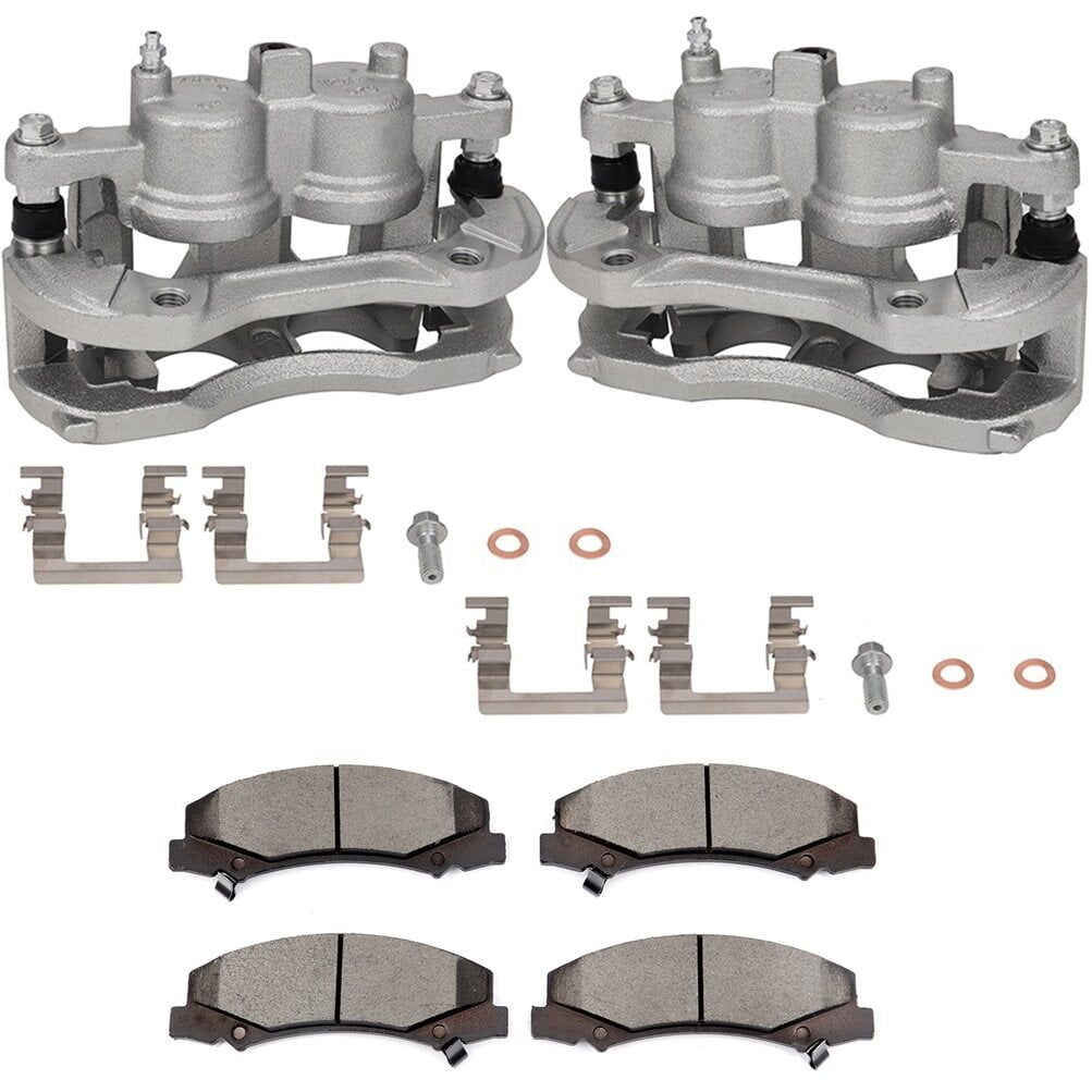 cciyu Front Left + Right Brake Calipers with Ceramic Pads - 4 Calipers ...