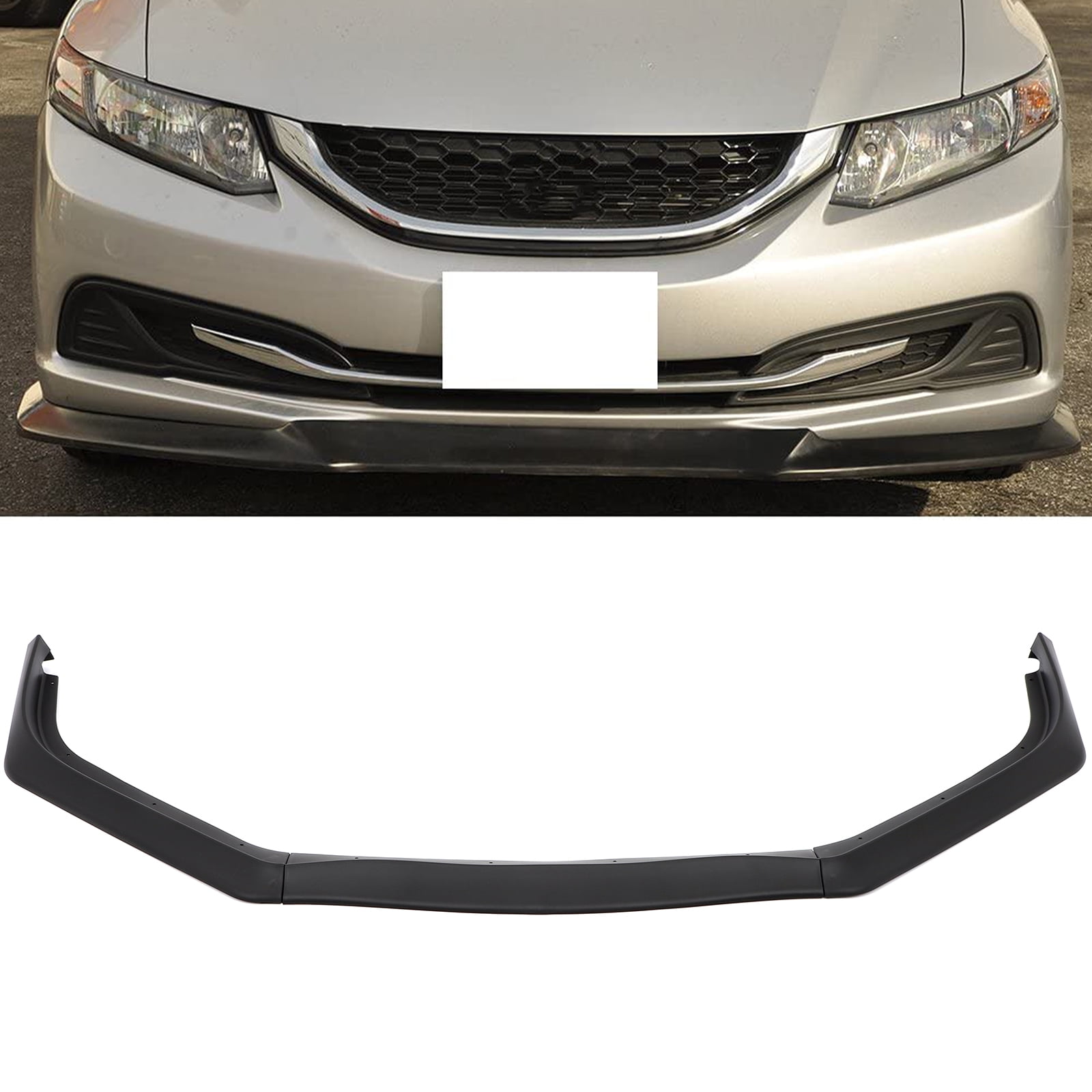 cciyu Front Lip Body Kit Fits for 2013-2015 for Honda Civic Sedan Front ...