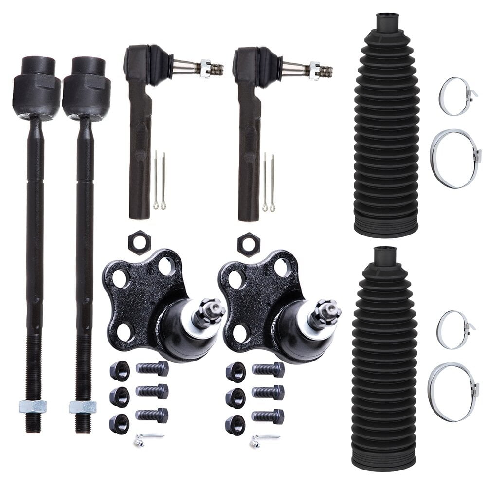 cciyu Front Lower Ball Joint Outer Inner Tie Rod End Steering Rack Boot ...