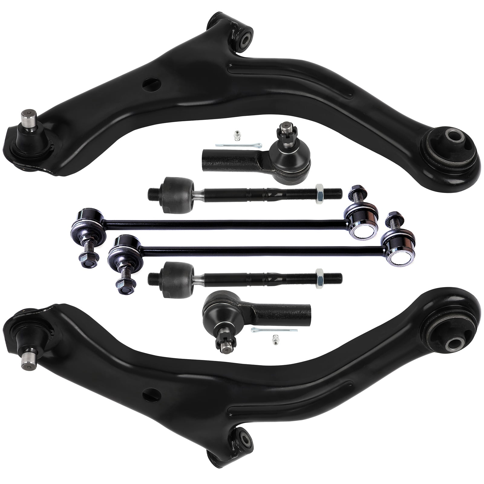 cciyu Front Lower Control Arm and Ball Joint Outer Inner Tie Rod End ...