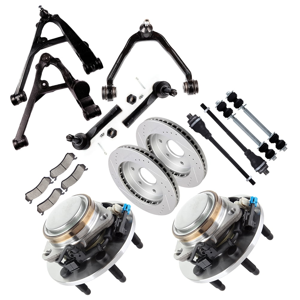 cciyu Front Upper Lower Control Arm Tie Rod End Sway Bar Link Wheel Hub ...