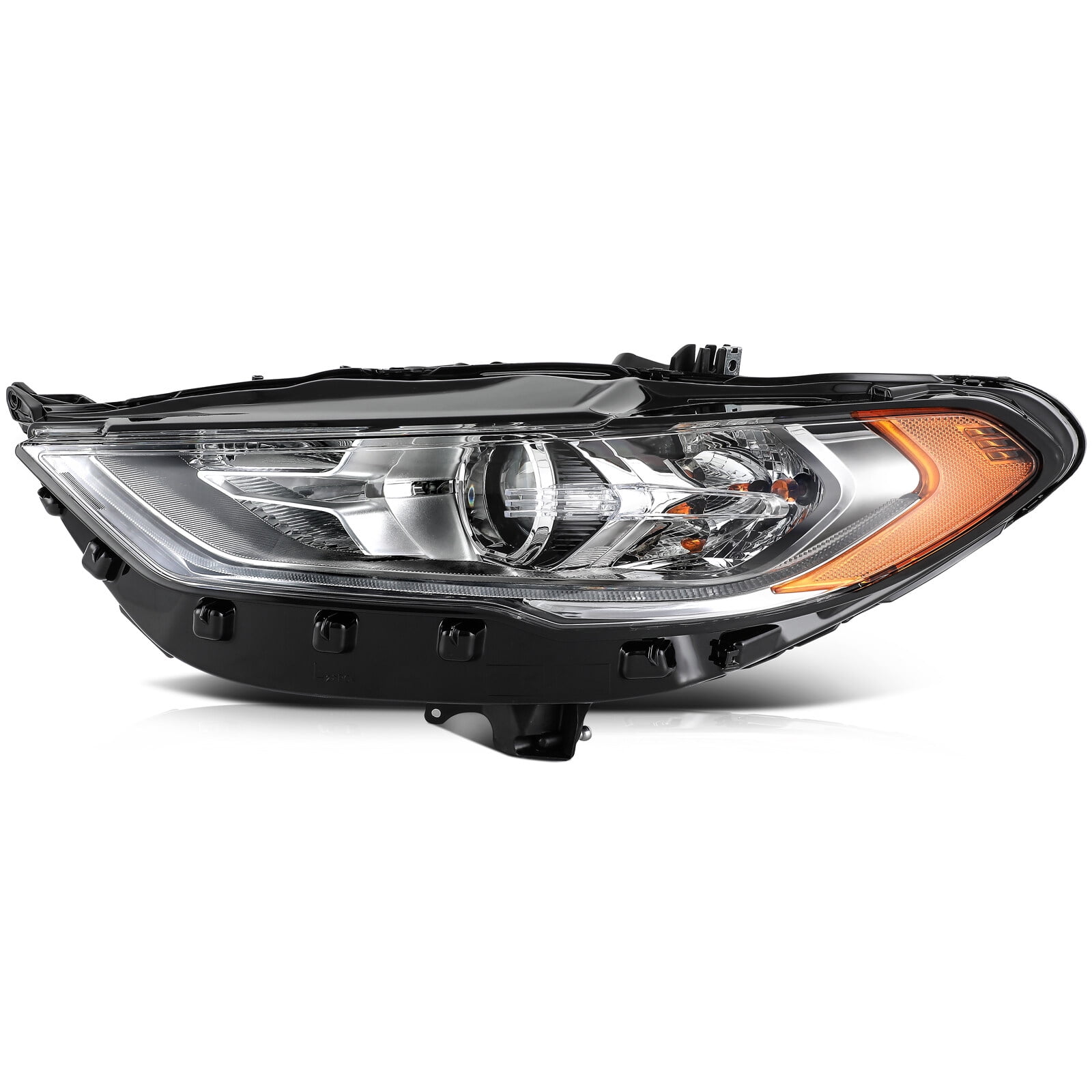cciyu Headlight Assembly For Ford For Fusion 2017-2020 Black Housing ...