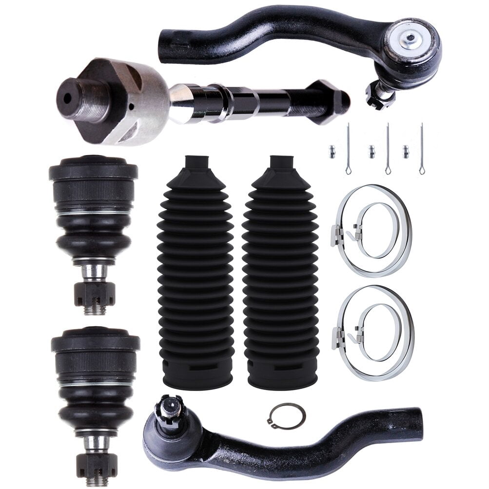 cciyu Inner Outer Tie Rod End Upper Ball Joint Steering Rack Boot ...
