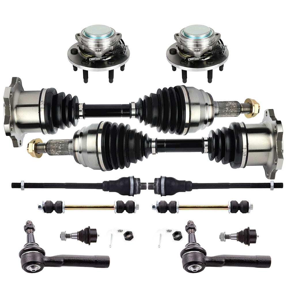 cciyu Lower Ball Joint Inner Outer Tie Rods Sway Bars CV Axle Wheel Hub ...