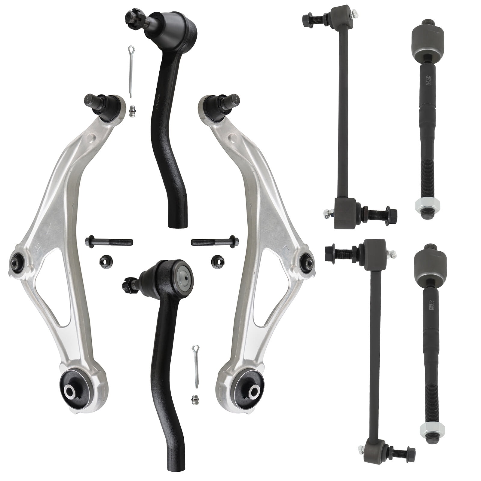 cciyu Lower Control Arm And Ball Joint Inner Outer Tie Rod End Sway Bar ...