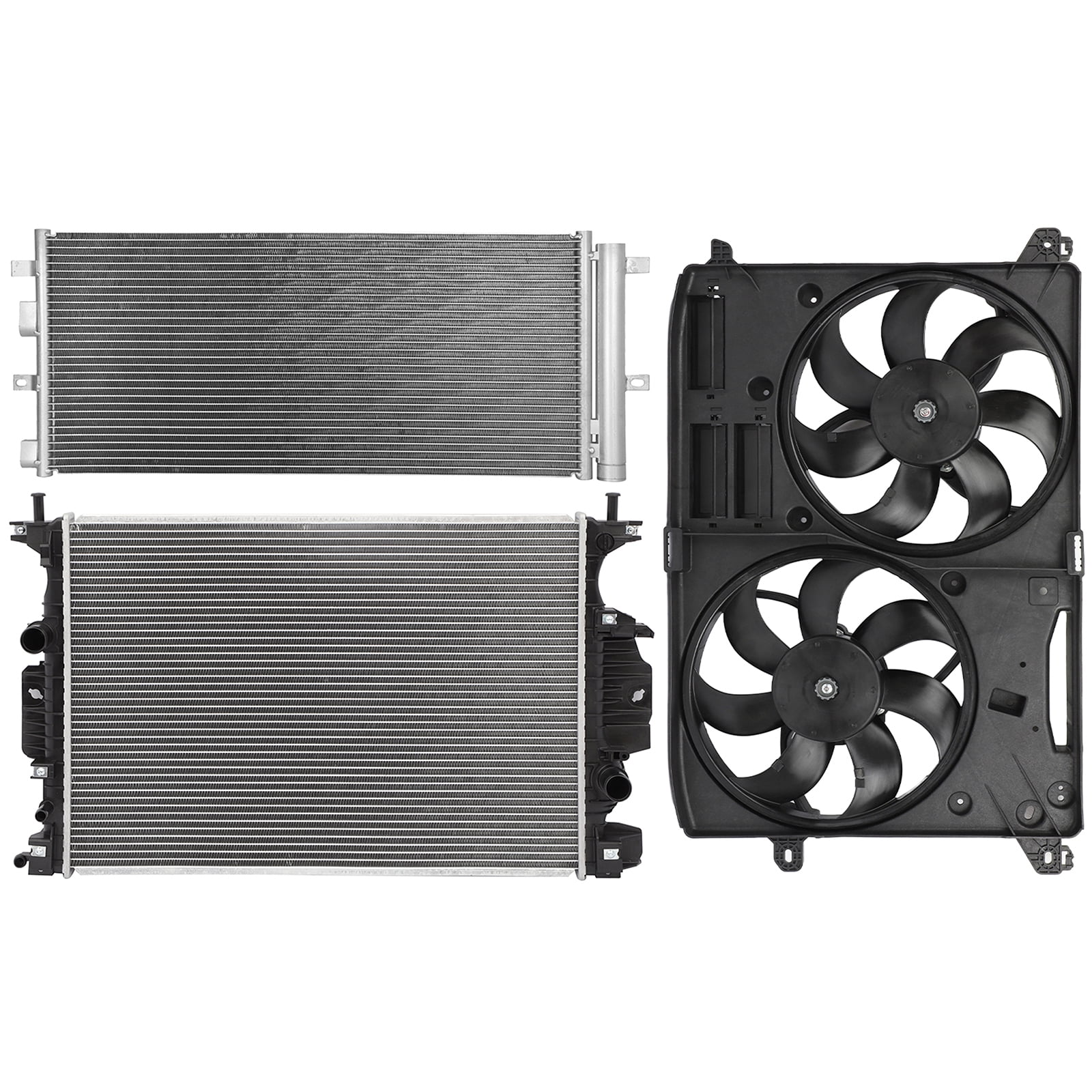 cciyu Radiator Cooling Fan Motor Assembly fit for 2013-2016 for Ford ...