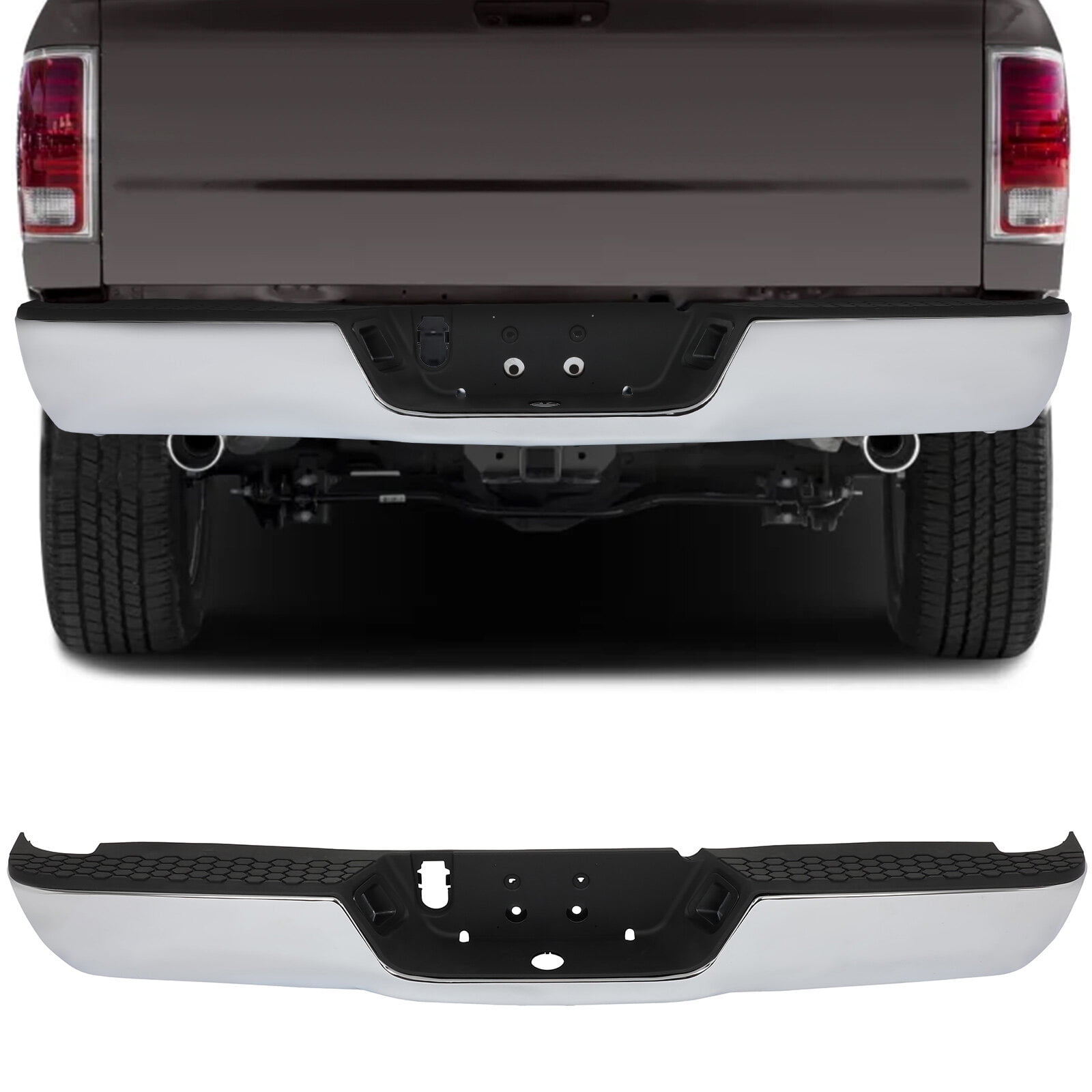 cciyu Rear Bumper for Dodge Ram 3500, Ram 1500, Ram 1500 Classic, Ram ...