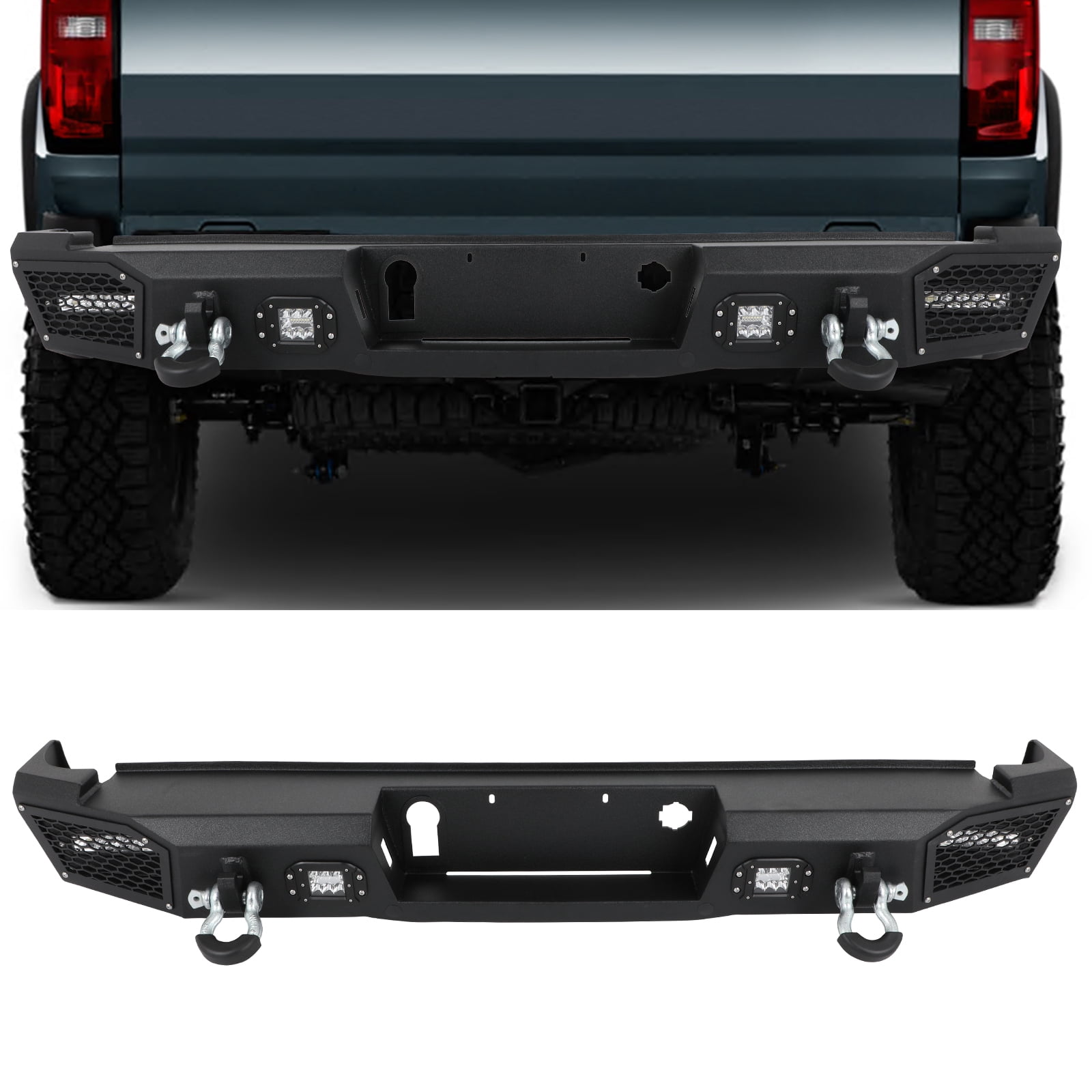 cciyu Rear Bumper Compatible for 2015-2022 for Chevrolet Colorado With ...