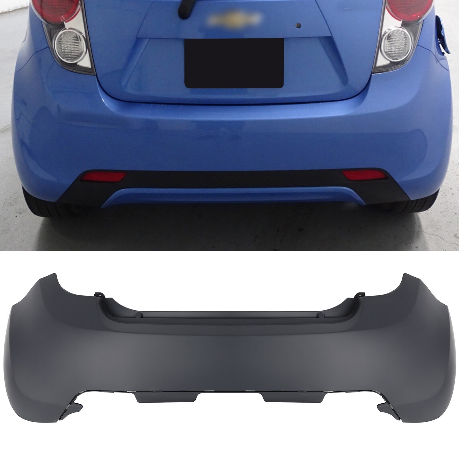 cciyu Rear Bumper Cover Compatible for 2013-2015 for Chevrolet Spark ...