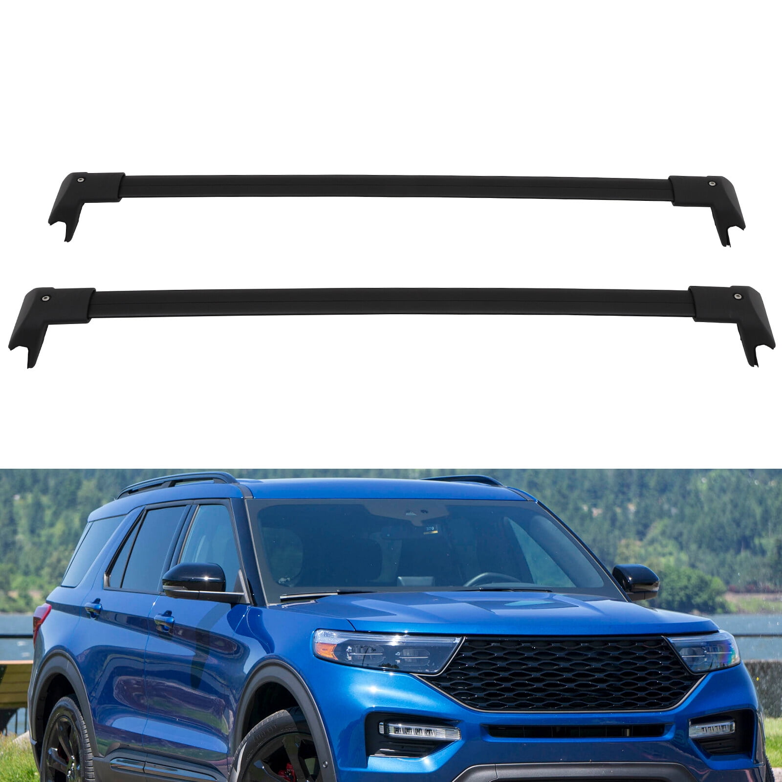 cciyu Roof Rack Cross Bars For Ford Explorer 2020-2022 Fits Side Rails ...