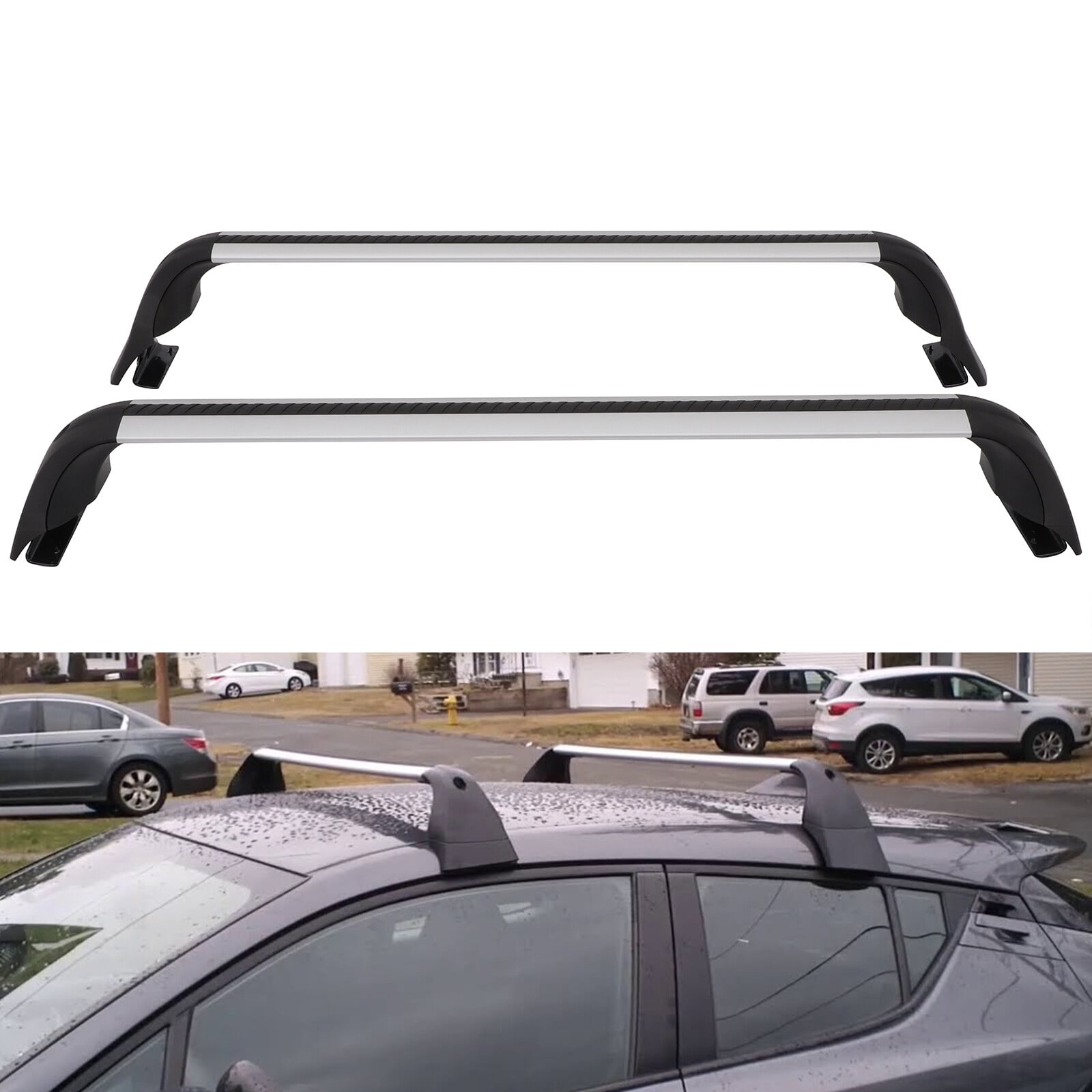 cciyu Roof Rack Cross Bars For Toyota C-HR 2018-2021 Fits Side Rails ...