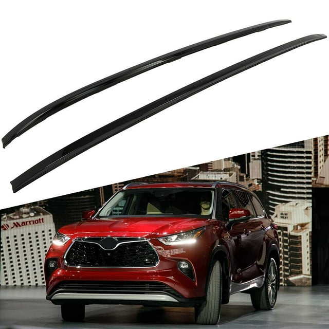 cciyu Aluminium Alloy Roof Rack Rails for 2020-2021 Toyota Highlander ...