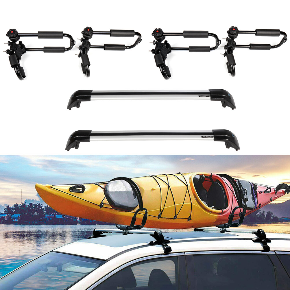 cciyu Roof rack crossbars with Kayak Rack with Tie-Down Straps for ...