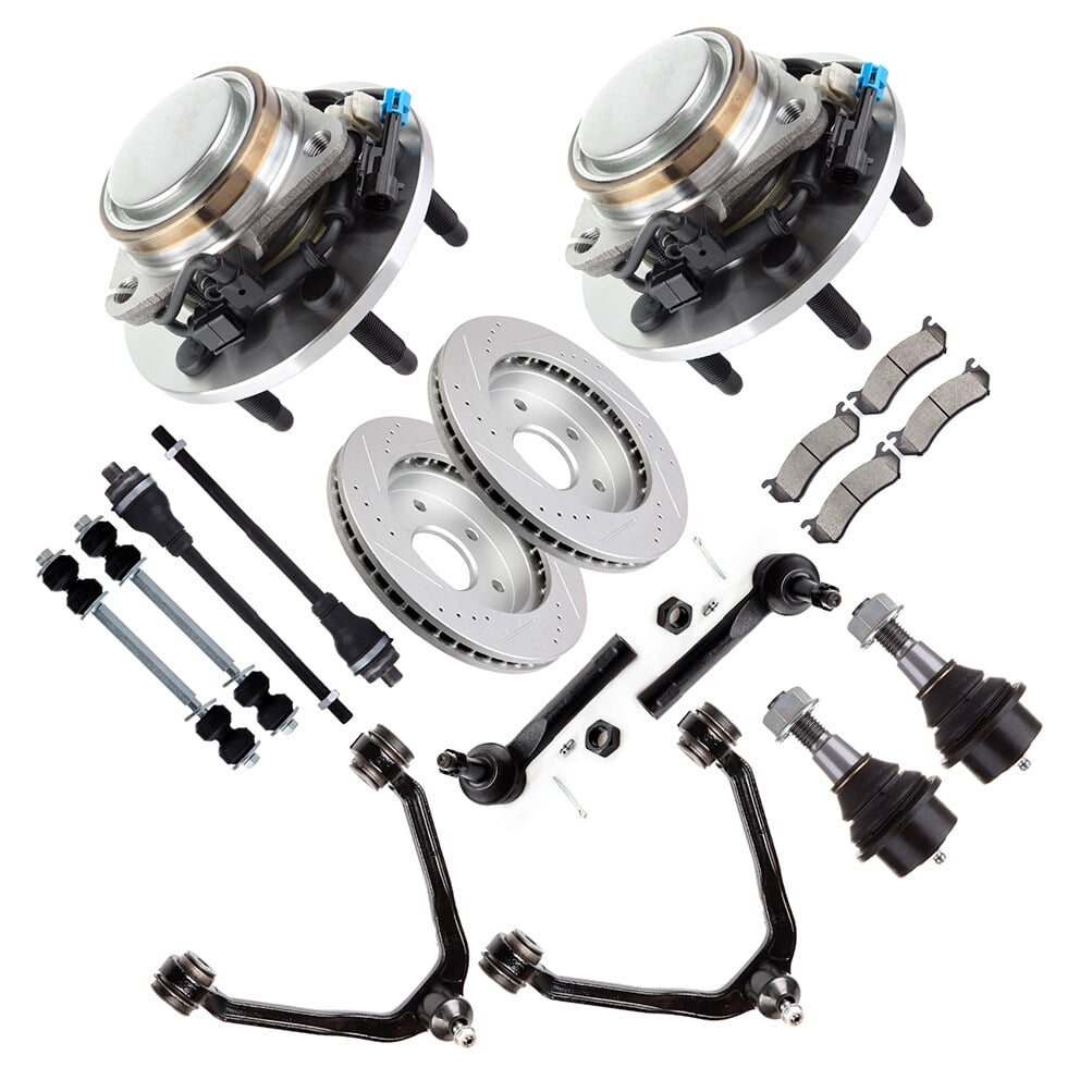 cciyu Upper Control Arm Sway Bar Tie Rod End Wheel Hub Brake Rotor Pad ...