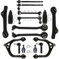 cciyu Upper Lower Control Arm w/ Ball Joint Outer Inner Tie Rod End w ...