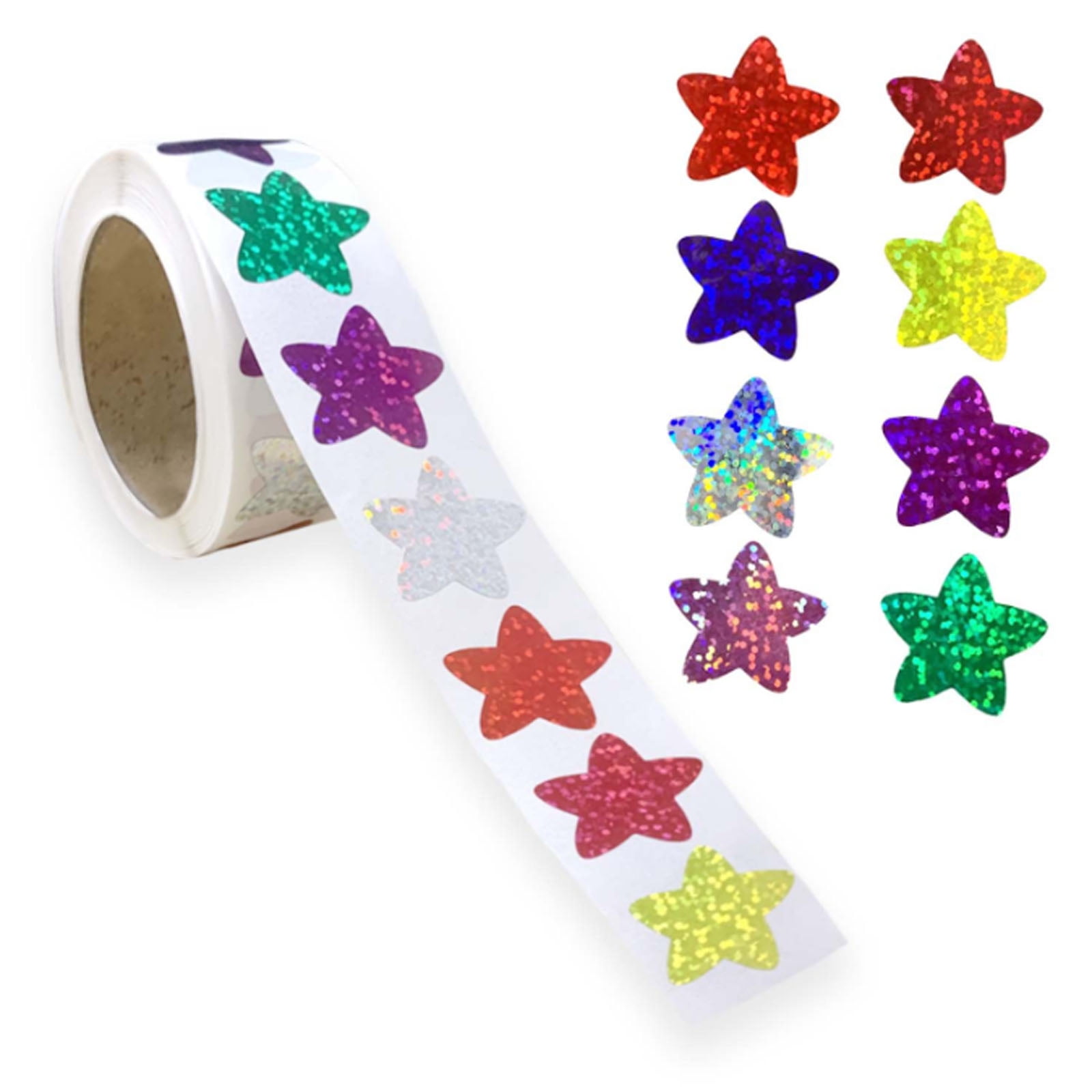 ccocc 500-Pack Star Stickers, Self-Adhesive Cute Stickers, Bright Star ...