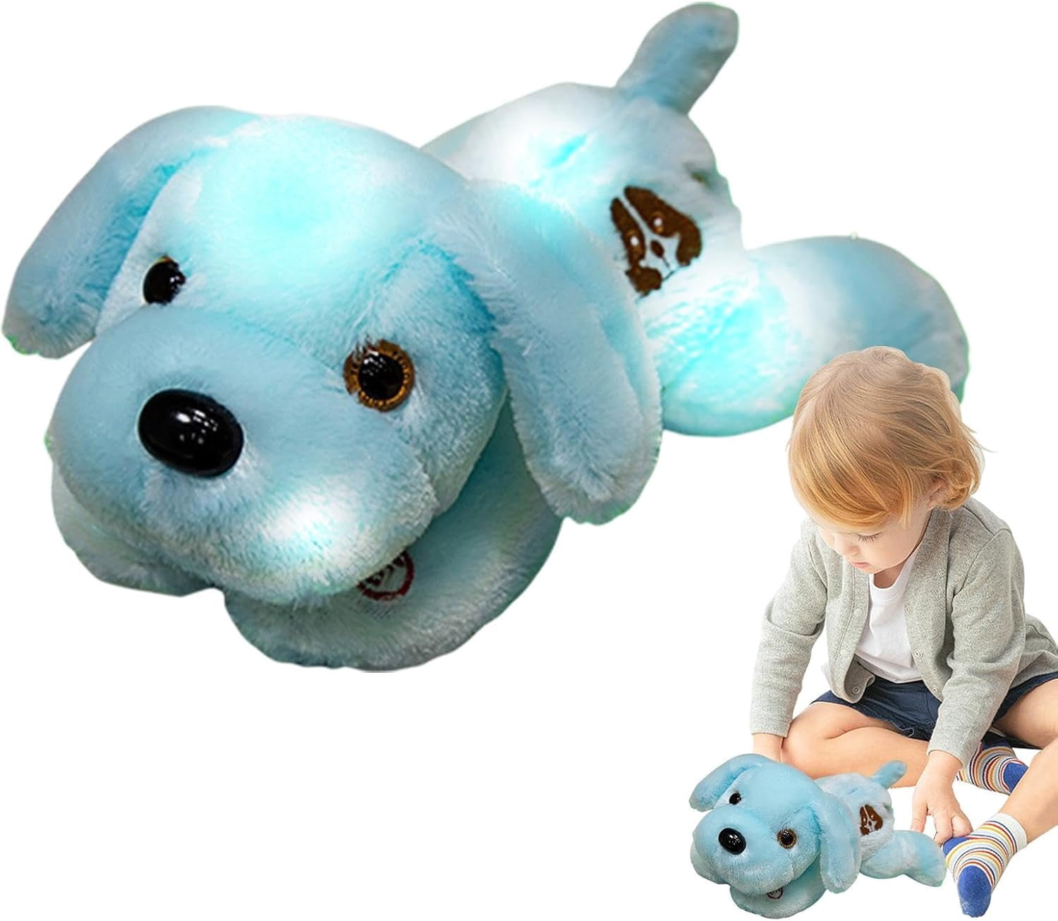 ccuzs LED Plush Dog, Plush Glowing Puppy, Light Up Stuffed Animal, Soft ...