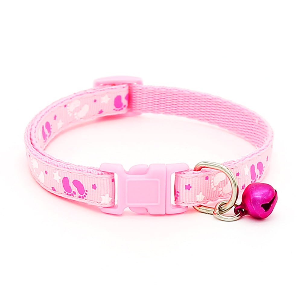 cdar Cute Fashion Paws Pattern Pet Puppy Collars with Bell for Small ...