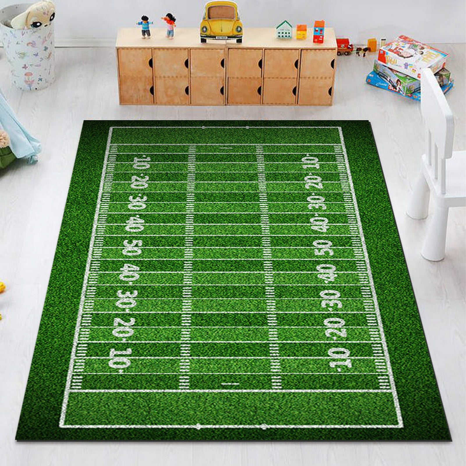 cdar Football Rug Playing Football Interesting Sports Scene Design ...