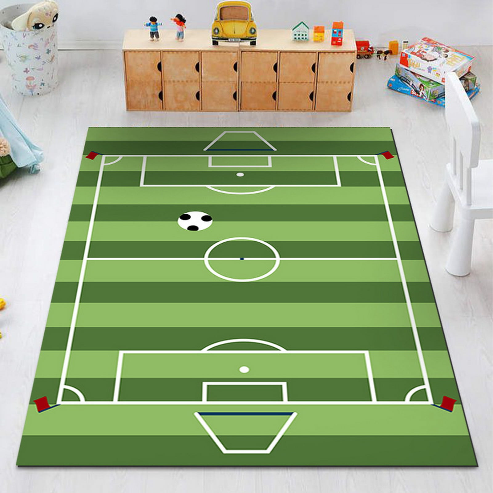 cdar Football Rug Playing Football Interesting Sports Scene Design ...