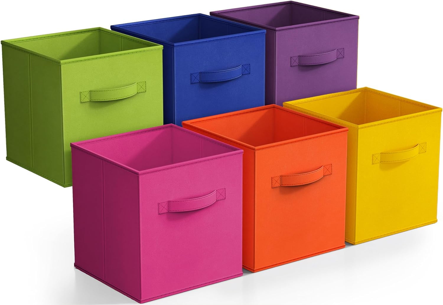 cdfvgbh HCOCM Fabric Storage Cubes - 6 Foldable Storage Bins for ...