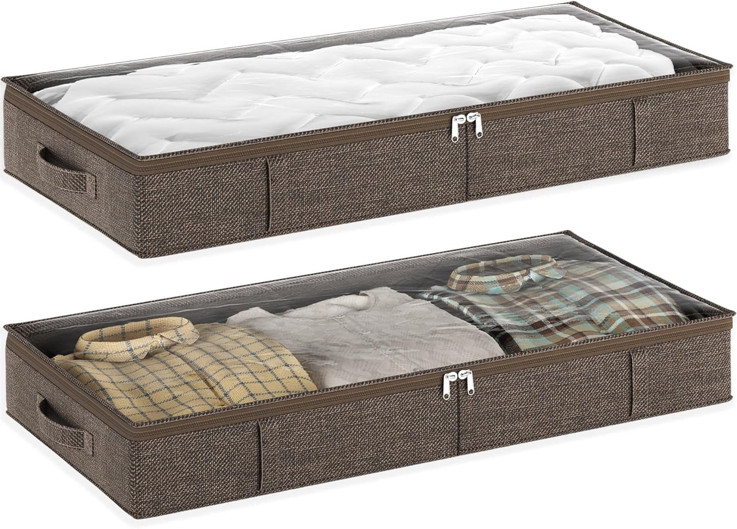cdfvgbh HCOCM Gray Low Profile Under Bed Storage Containers 5 inches ...