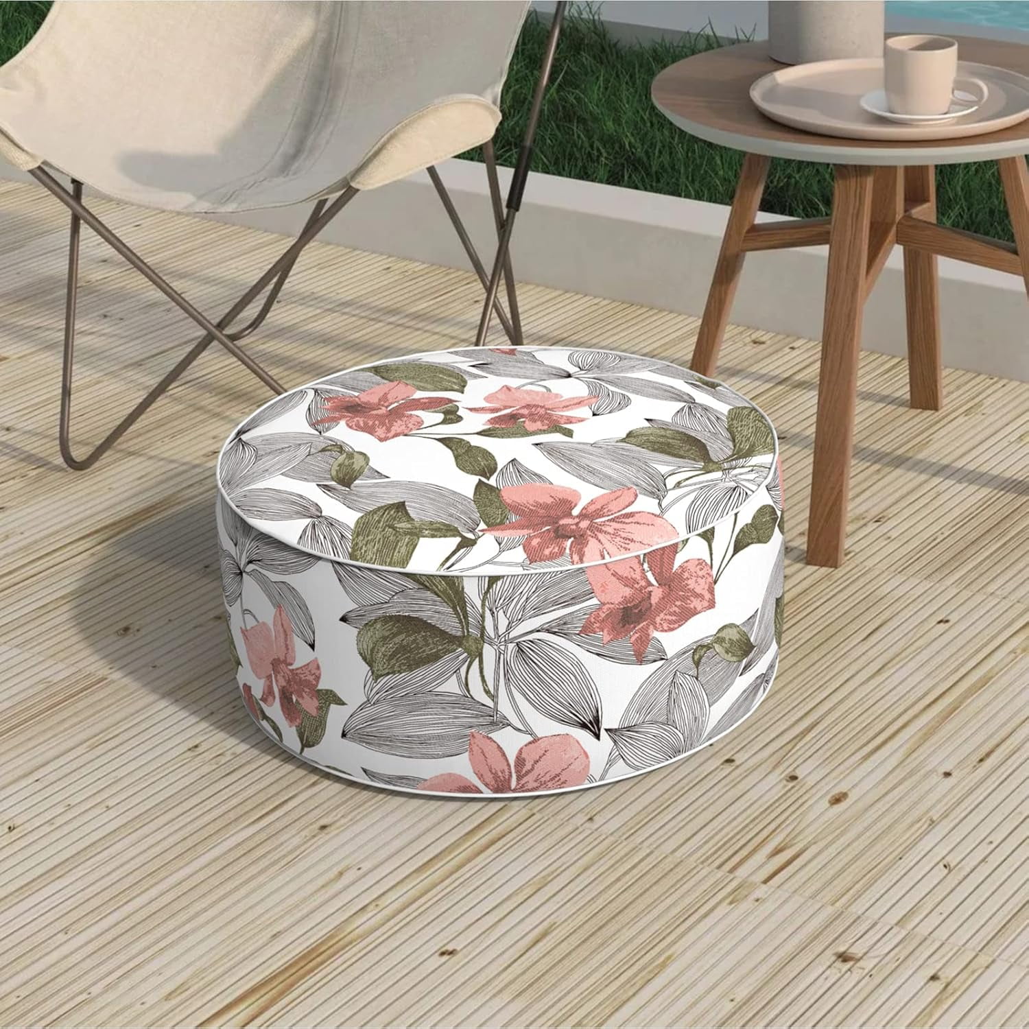 cdfvgbh Outdoor Inflatable Stool All Weather Portable Footrest ...