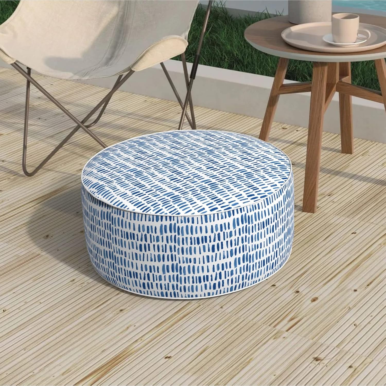 cdfvgbh Outdoor Inflatable Stool All Weather Portable Footrest ...