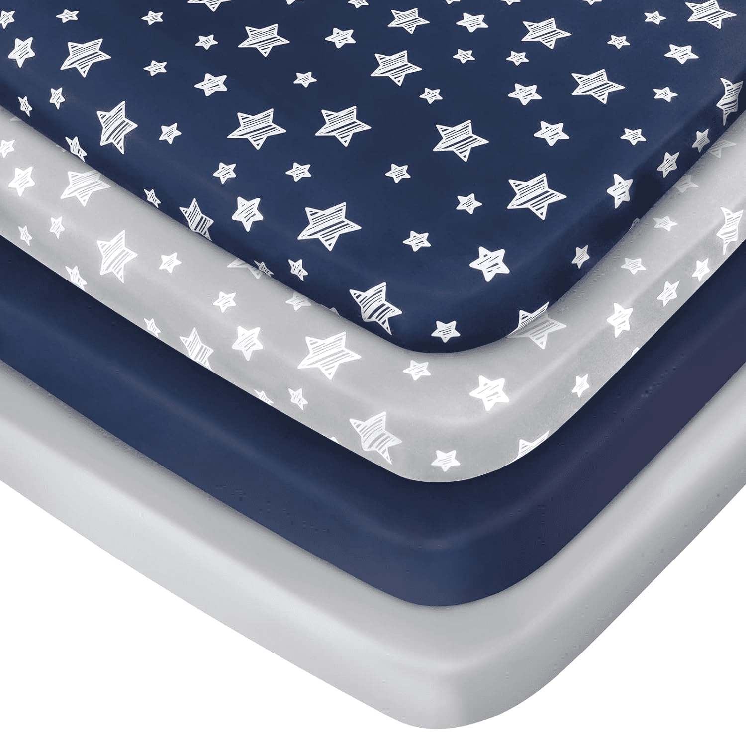 cdfvgbh Pack and Play Sheets Boys 4 Pack Mini Crib Sheets Stretchy Pack ...