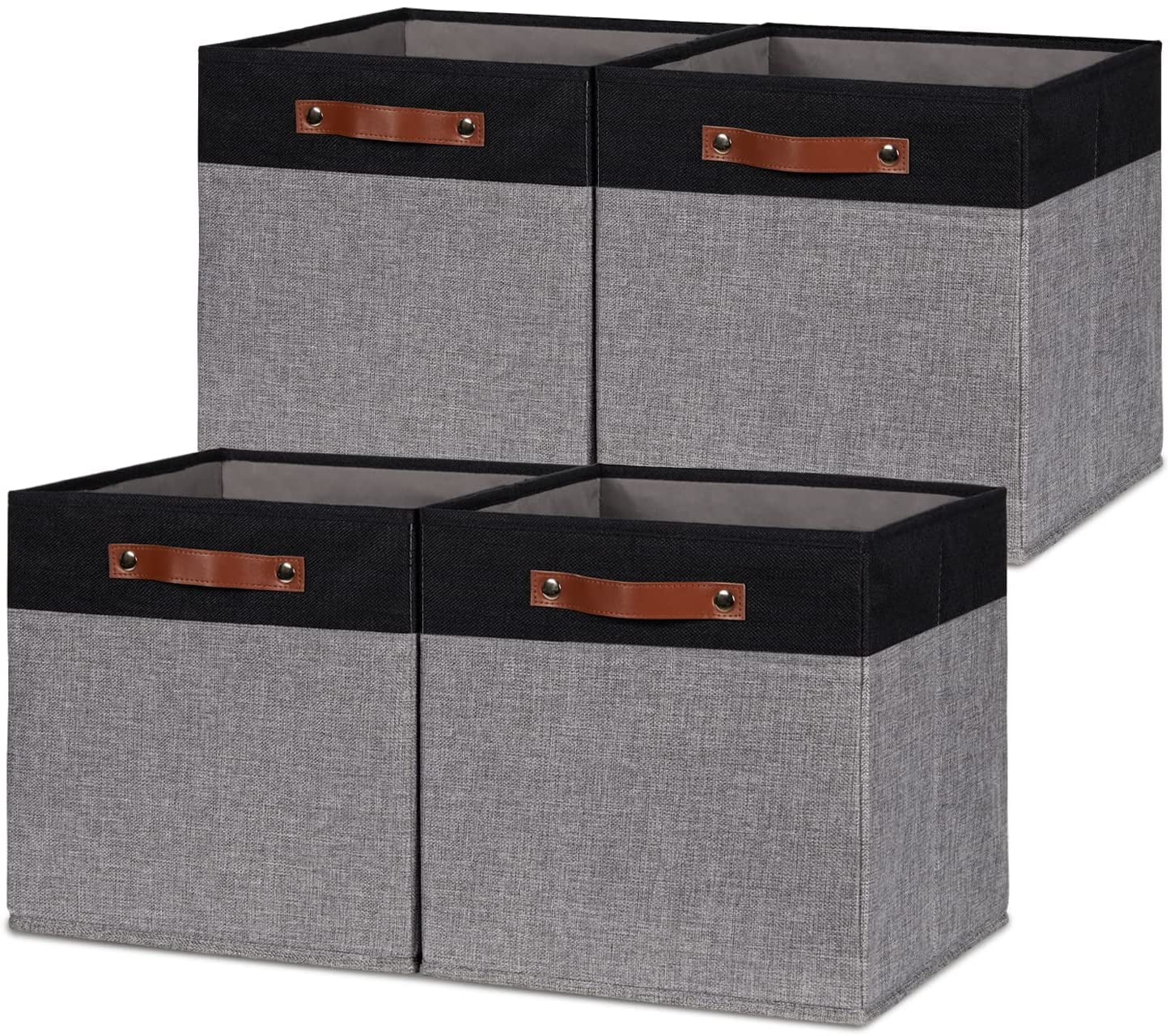 cdswerf Foldable Storage Bins 13x13 Storage Cubes Fabric Linen Storage ...