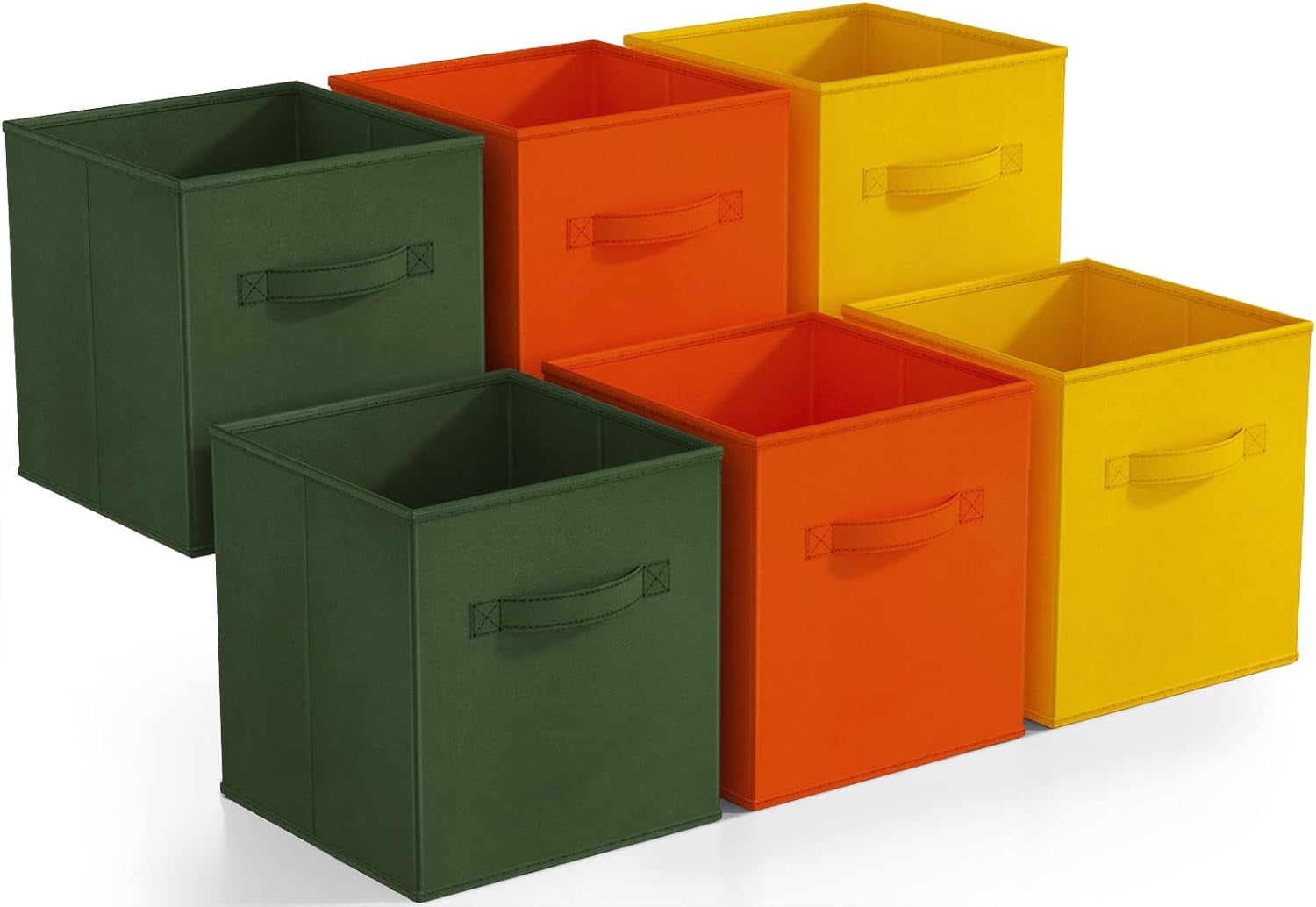 cdswerf Foldable Storage Cubes - 6 Pack 11 Inch Black and White Fabric ...