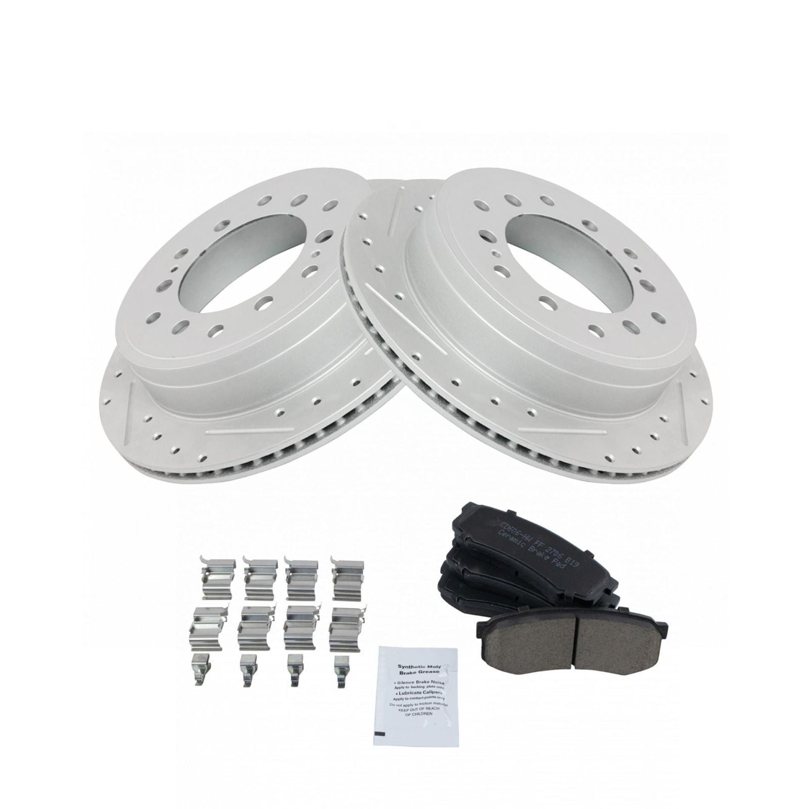 ce Drilled & Slotted Brake Rotor & Posi Ceramic Pad Rear Set for 2010 ...