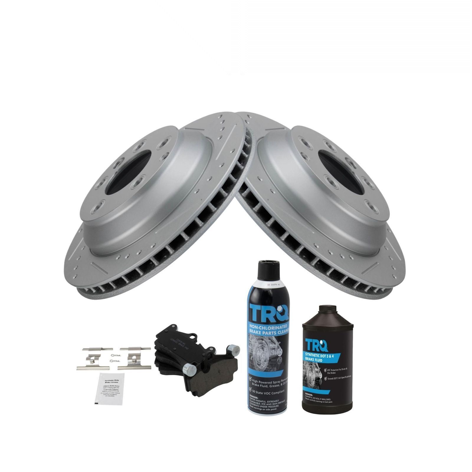 ce Rear Brake Pad & Rotor Kit For 03-15 for Porsche swagen - Walmart.com