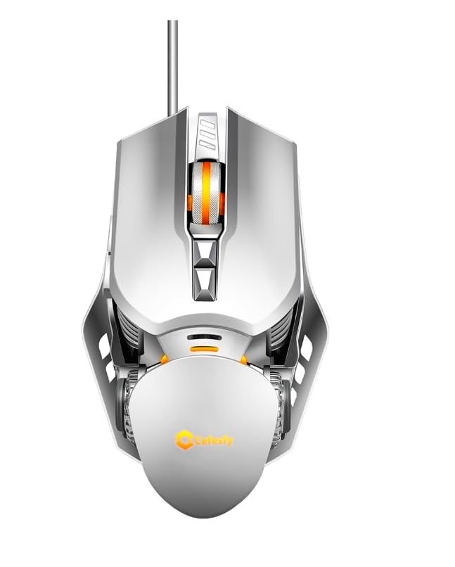 cefesfy RGB Wired Gaming Mouse - 6400 DPI Optical Ergonomic Gamer Mouse ...