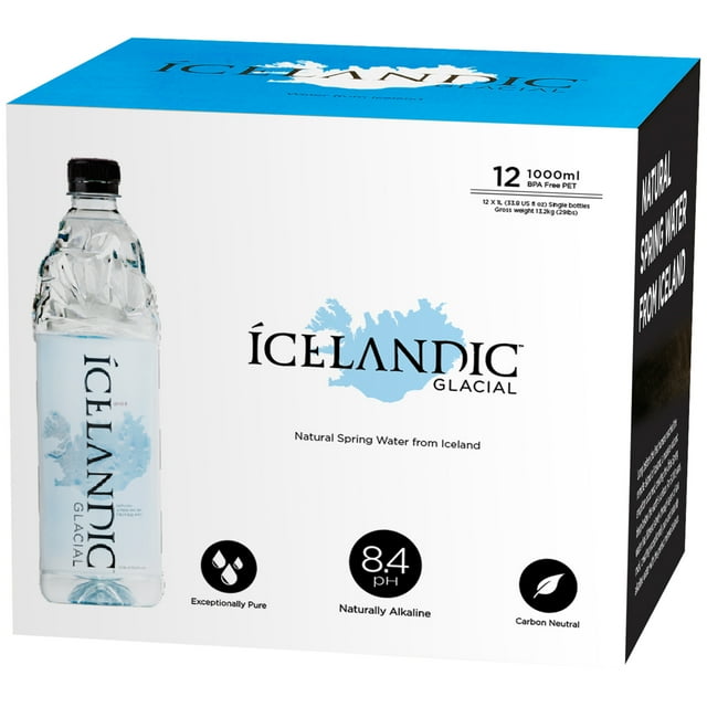 Icelandic Glacial Pure Life Natural Spring Drinking Water, 12 Pack, 33. ...