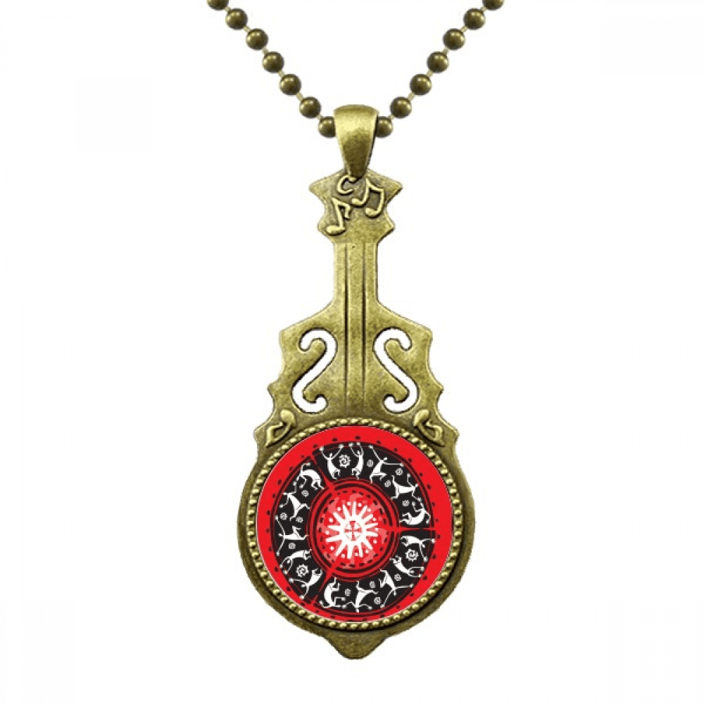 celebrate mexican outline mexico totems necklace antique guitar jewelry ...