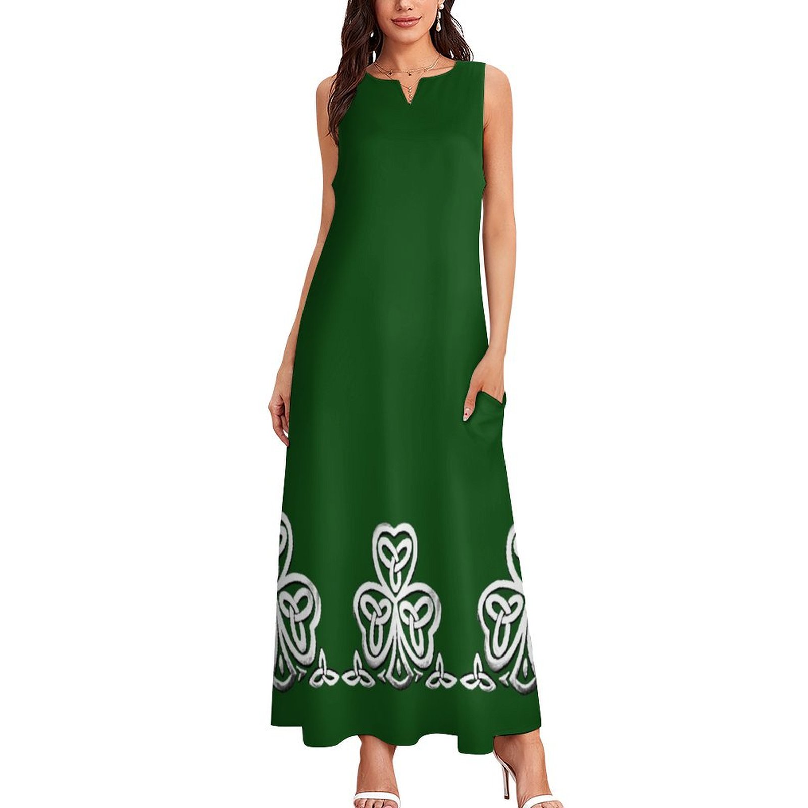 celtic shamrock Long Dress women's evening dresses chic and elegant ...