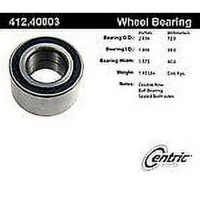 centric 412.40003e standard axle ball bearing Fits select: 1988-1991 ...