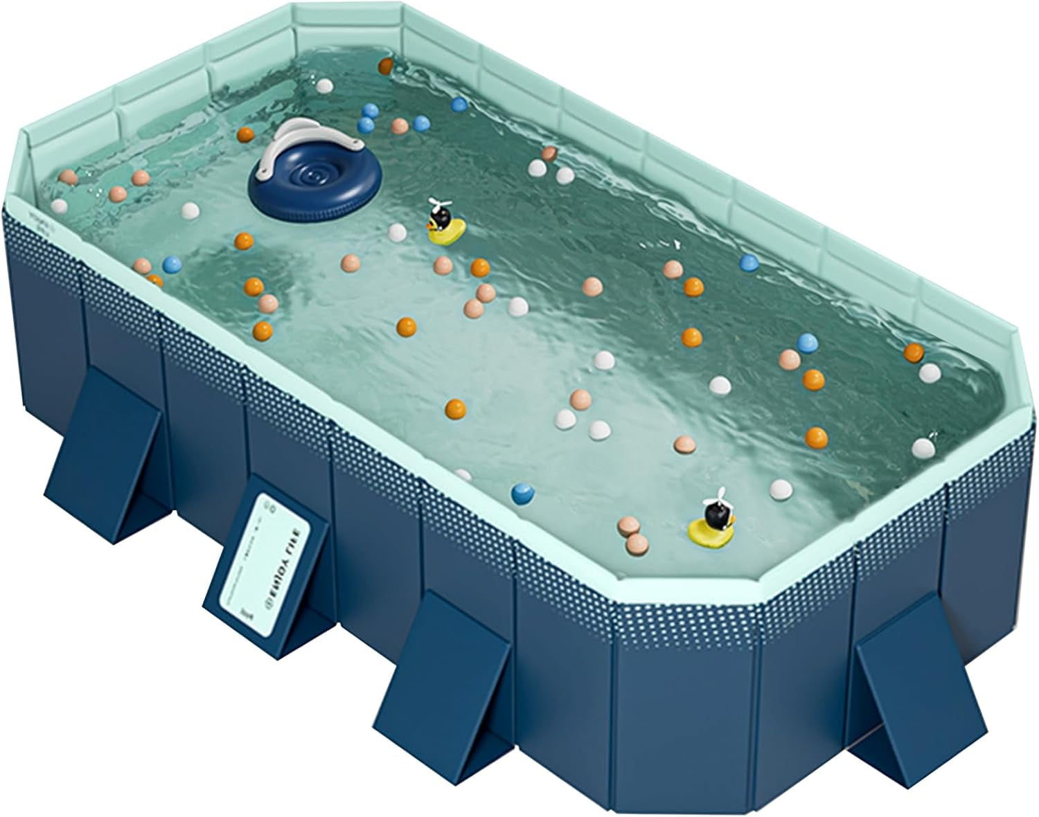 century Foldable Large Rectangular Family Swimming Pool, Non-Inflatable ...