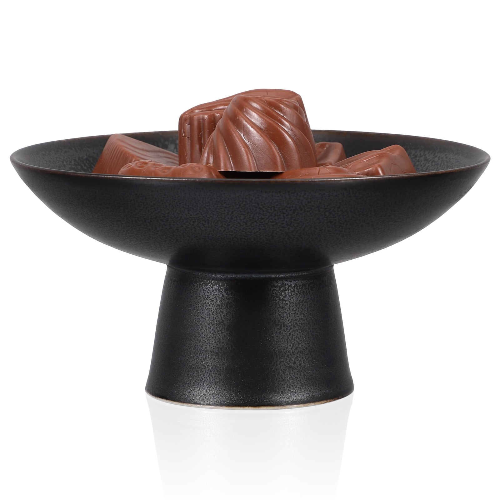 ceramic fruit bowl cake holder: black decorative fruit holder for ...