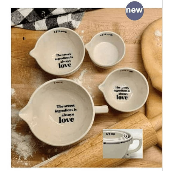 Drew Derose Designs Ceramic Measuring Cup Set, Decorative Artwork, Cute ...