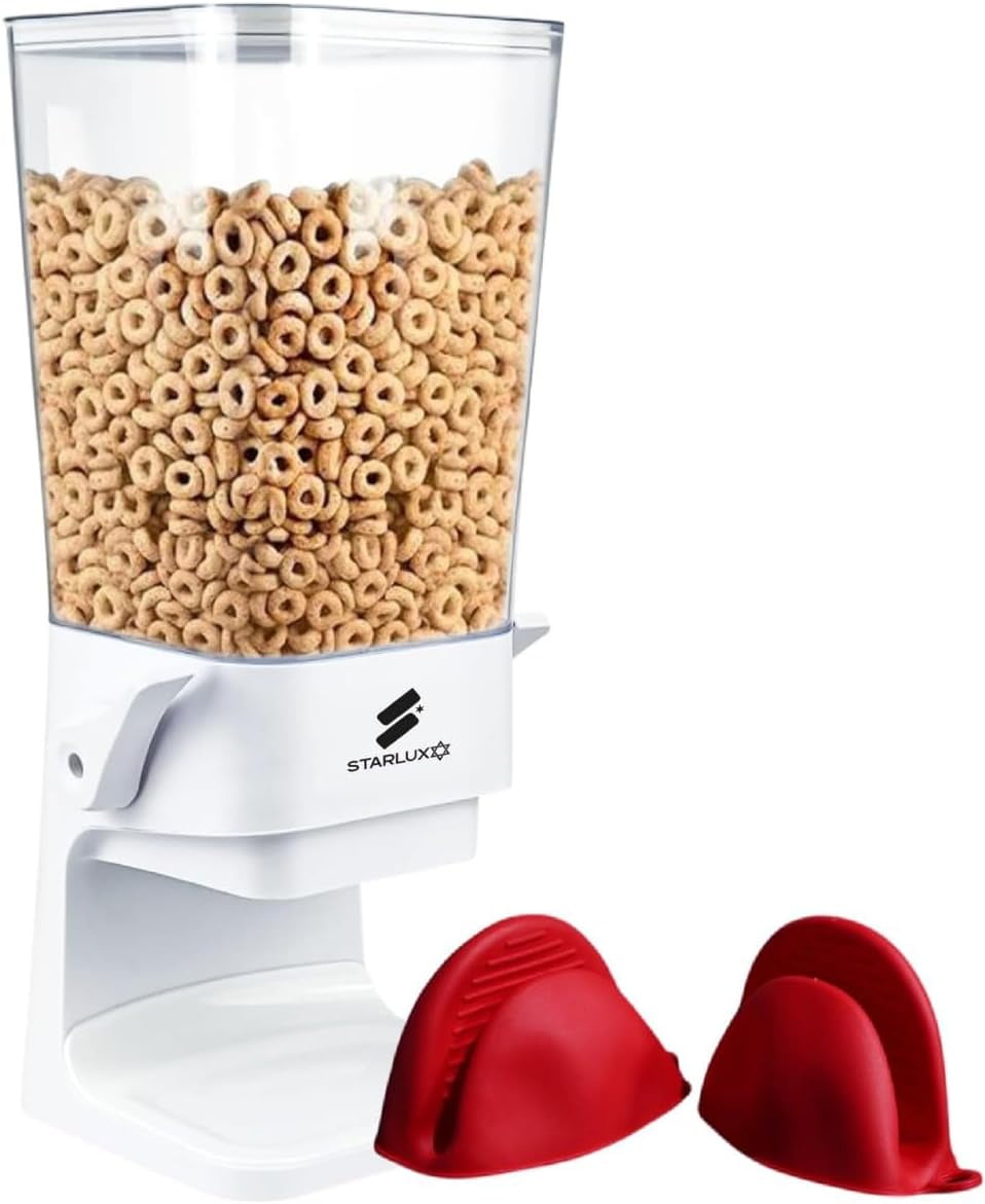 cereal dispenser – airtight food storage container with 2 chambers for ...