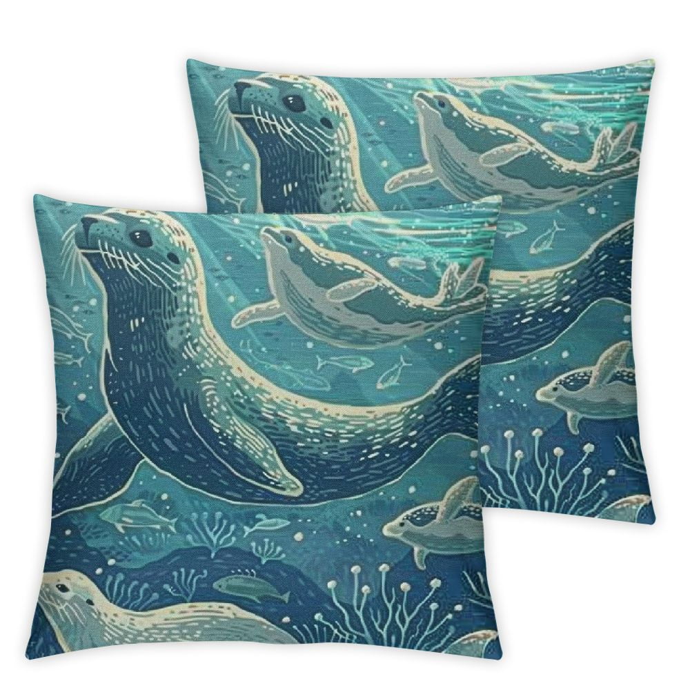 cffrgdeyh Fish Pillows Nature Throw Pillow Cover Decorative Pillow Case ...