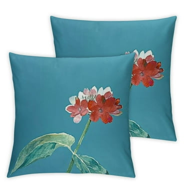 Embroidered Floral Toile Decorative Pillow, Pink, 22" x 22 "The Pioneer ...