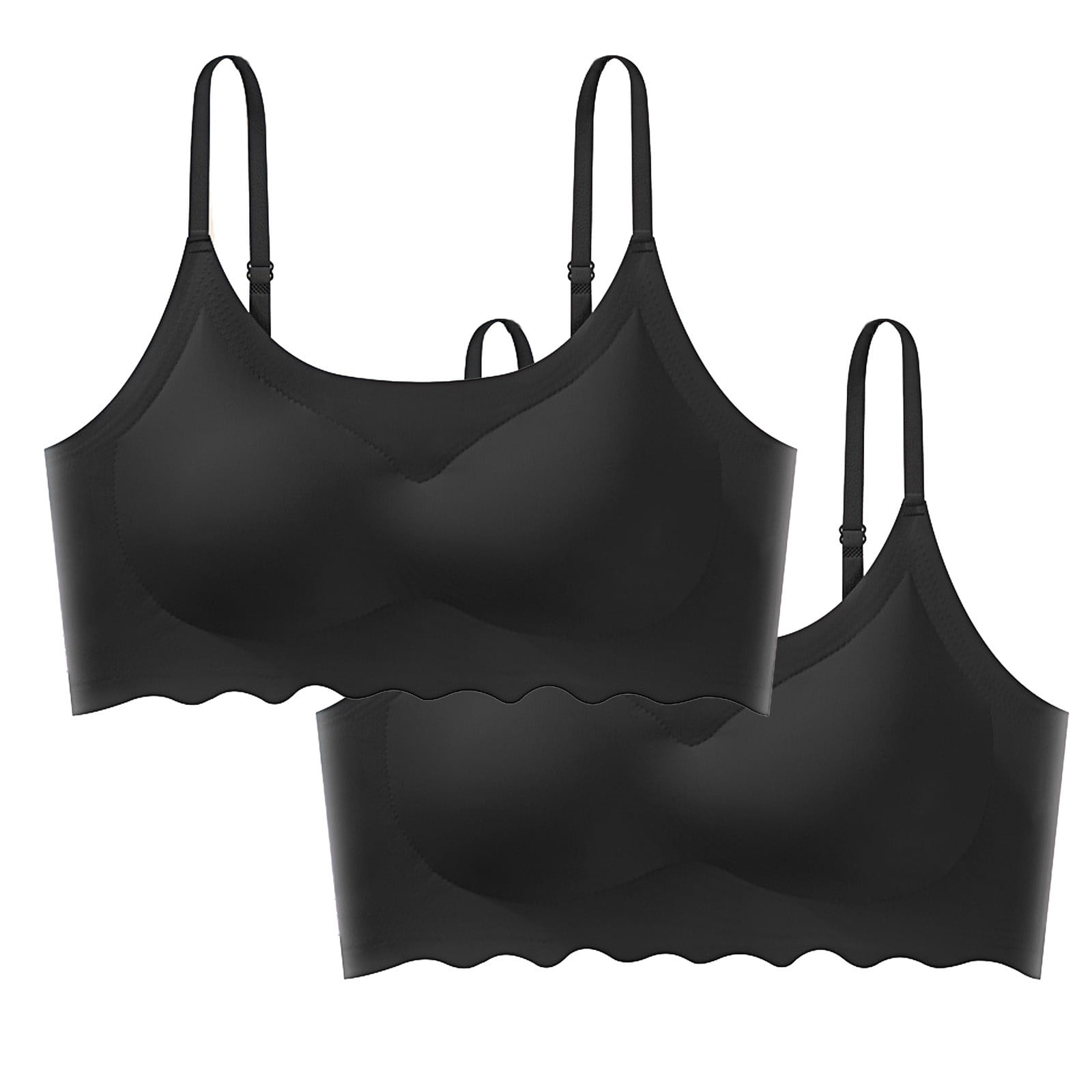 cfhntfmh 2pc Bras for Women No Underwire Seamless Adjustable Strap Bras ...