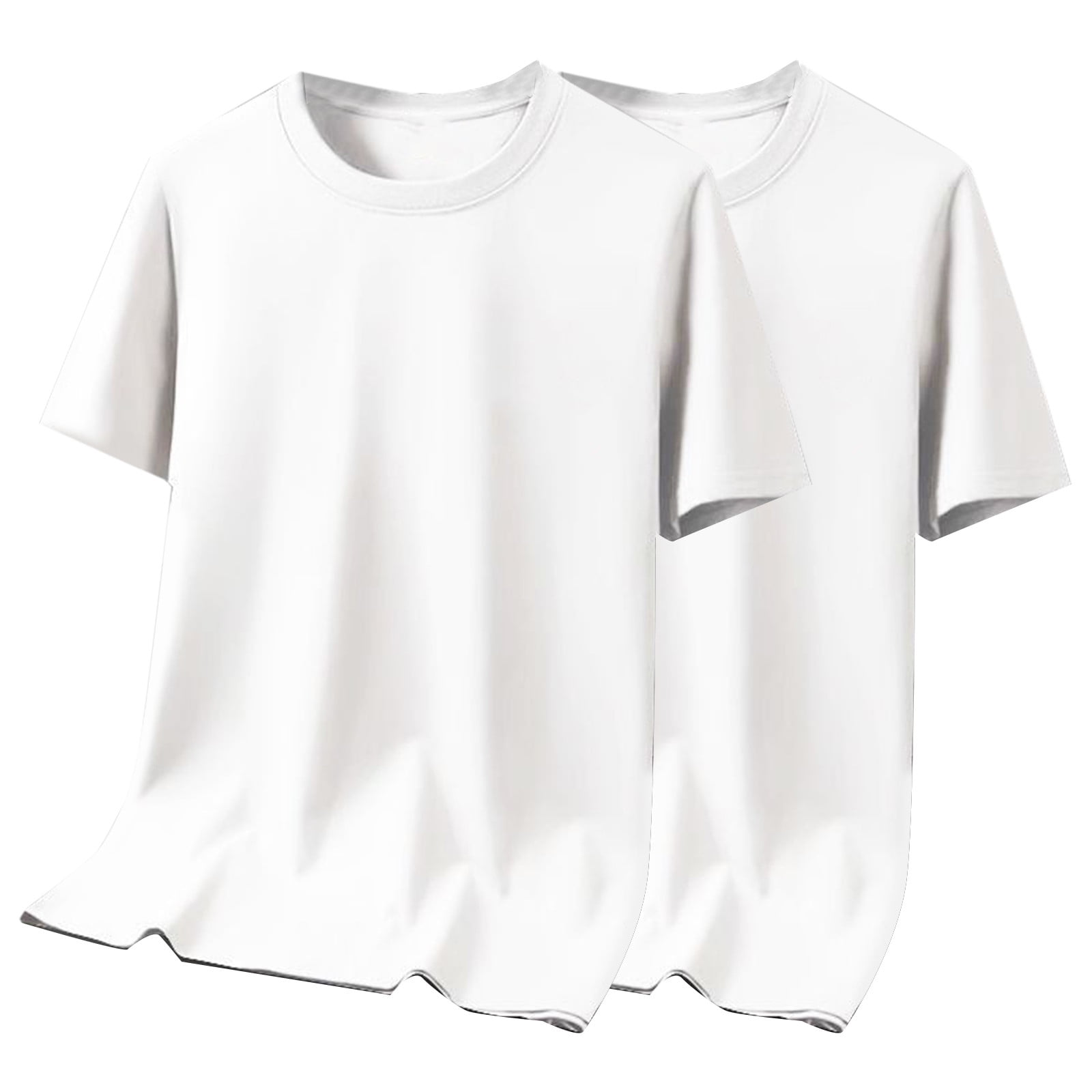 cfhntfmh 2pc Summer Shirts for Men Big and Tall Crewneck Short Sleeve ...