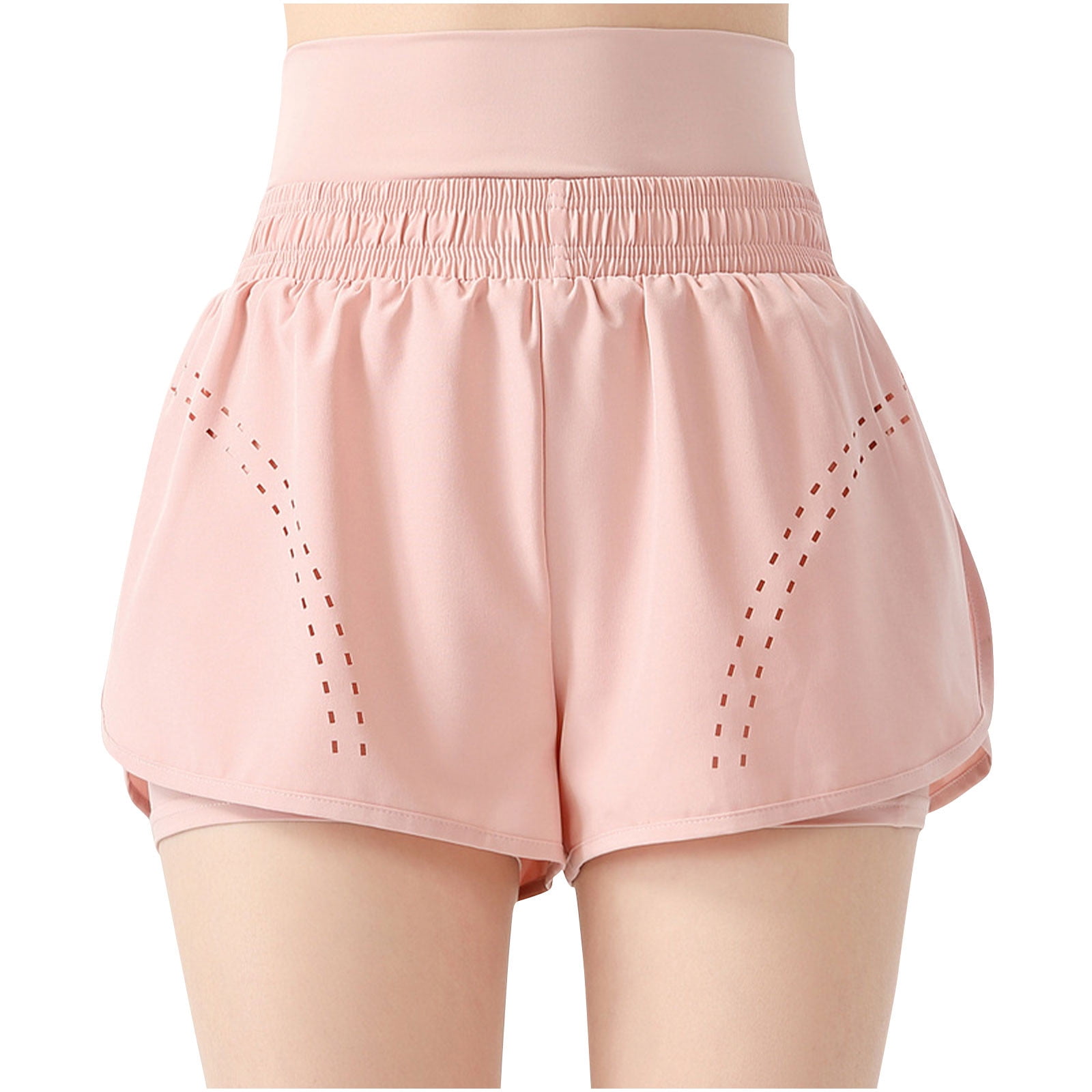 cfhntfmh Athletic Shorts for Women 2 in 1 Workout Shorts Skinny High ...