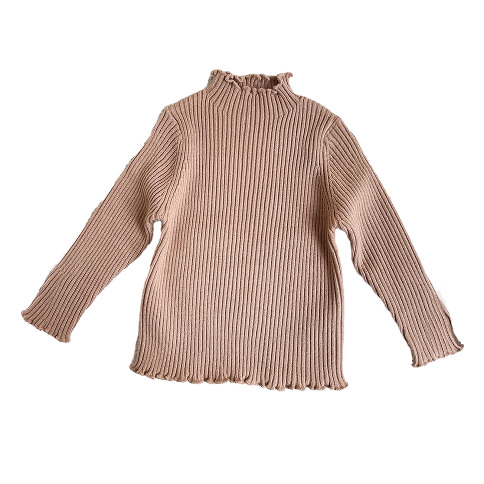 cfhntfmh Baby Boys Girls Knit Tops Warm Long Sleeve Soft Mock Neck ...